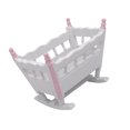HEMOTON Mini House Cradle Model Mini Wooden Cradle Furniture Miniature ...