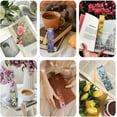 30Pcs 15 Styles Waterproof Paper Sticker Rectangle Flower 120x30mm 2pcs ...