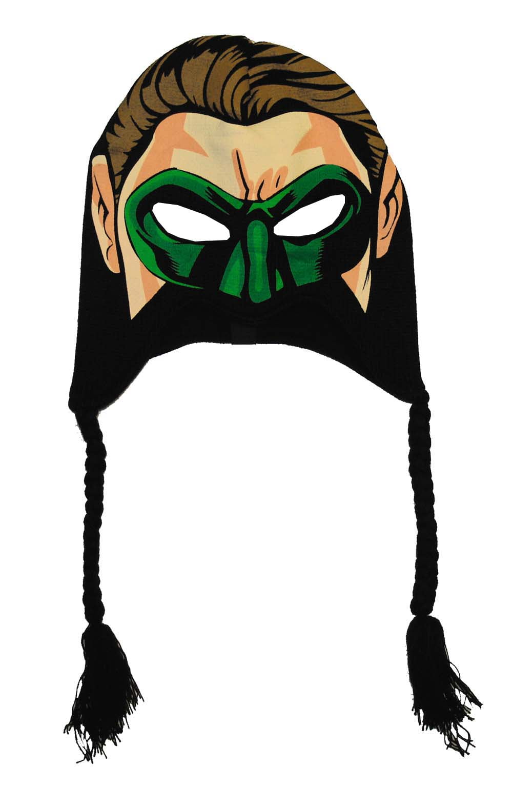 Green Lantern DC Comics Face Mask Adult Pilot Peruvian Laplander Hat ...