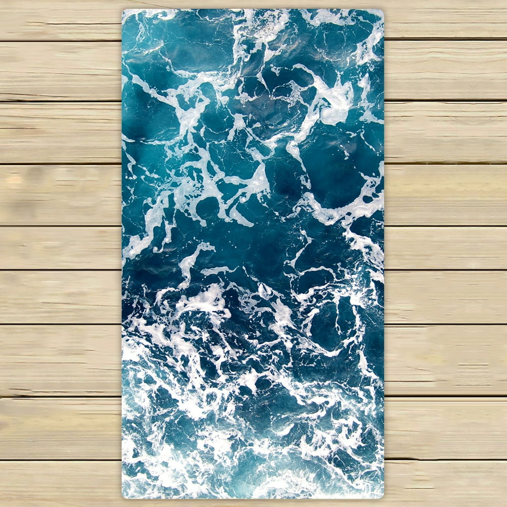 Ykcg Ocean Dancing Waves Blue Sea Seascape Hand Towel Beach Towels Bath