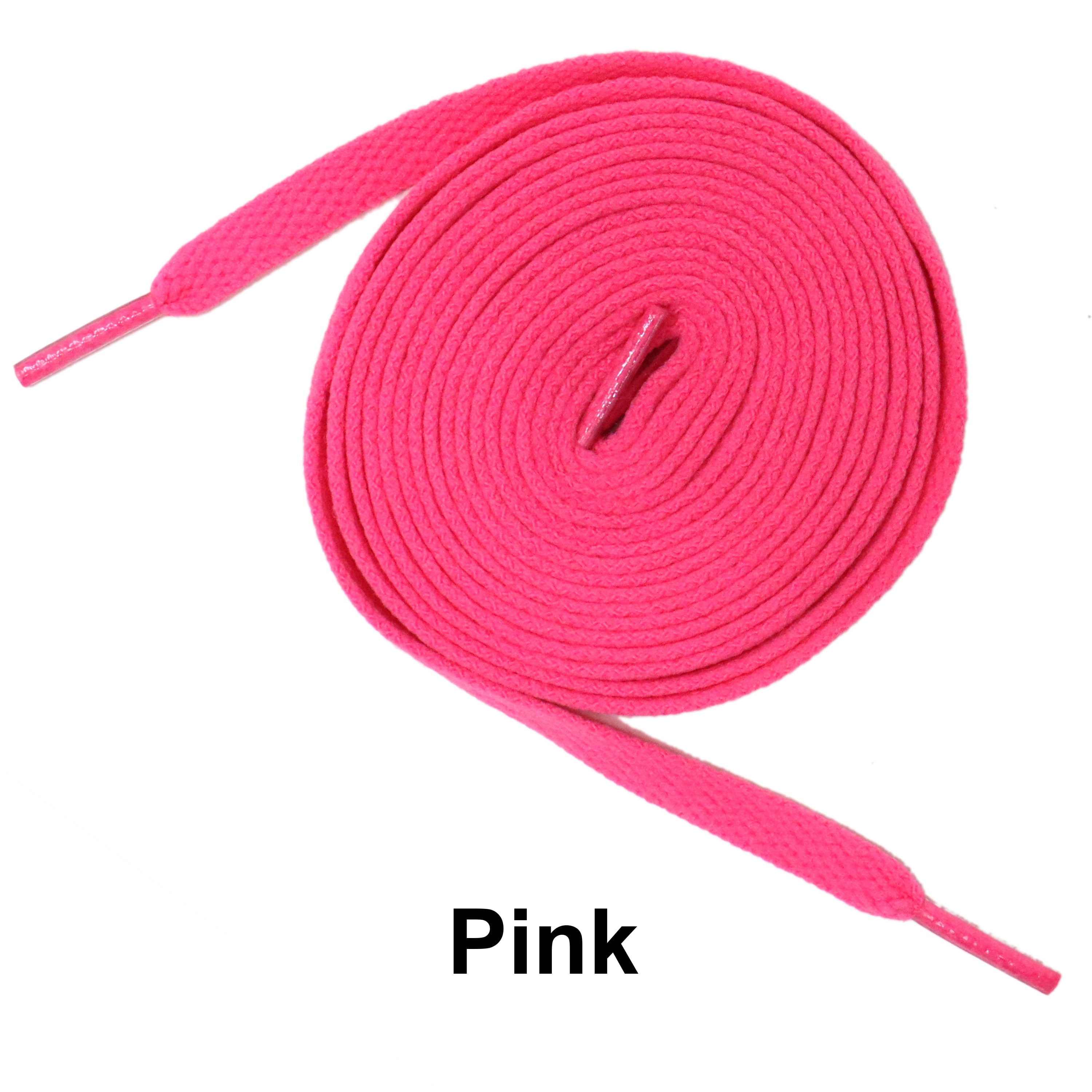 Pink Flat Athletic Sneaker 27 36 45 54 63 Inch Shoelaces - Walmart.com