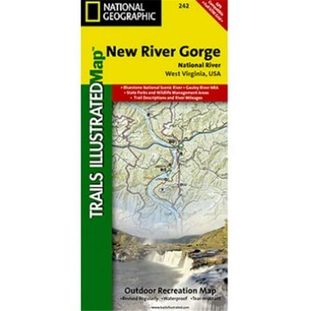 National Geographic TI00000242 Map Of New River Gorge National River ...