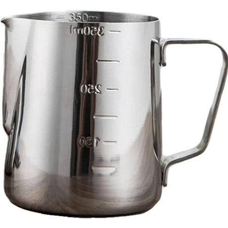 Milk Frothing Jug Handheld Espresso Steaming Pitcher Stainless Steel ...