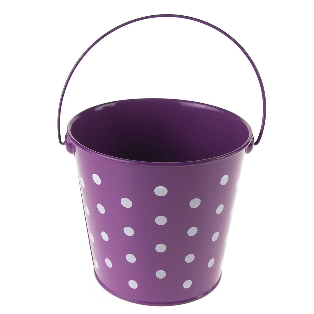 homeford firefly imports polka dot metal pail buckets party favor, 5 ...