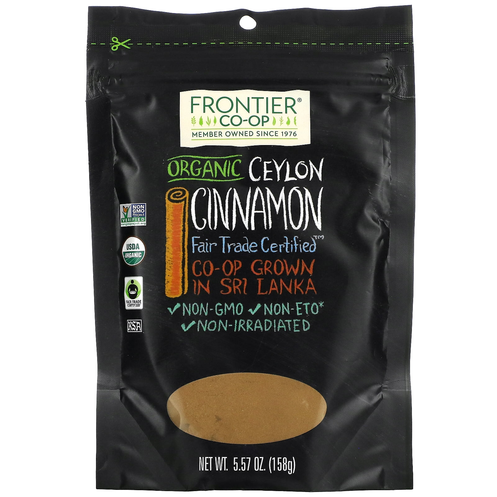Organic Ceylon Cinnamon, 5.57 oz (158 g), Frontier Co-op - Walmart.com