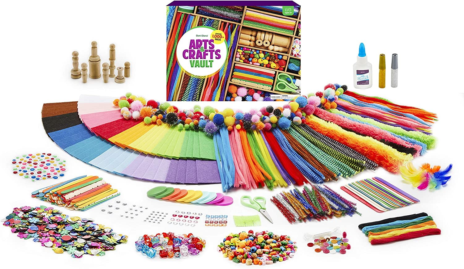 Buy Dan&Darci Arts and Crafts Vault - 1000+ Piece Craft Kit Library in ...