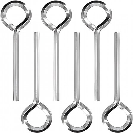 FACEGA 6 pcs Standard Hex Key Metal Hex Key Metal Hex Wrench Hex Door ...