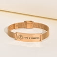 Medical Alert Bracelets for Women, Adjustable Stainless Steel Mesh ...