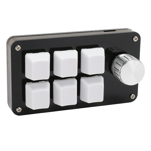Macro Mini 6 Key Keypad With Knob Custom Programming Hot Swappable Blue ...