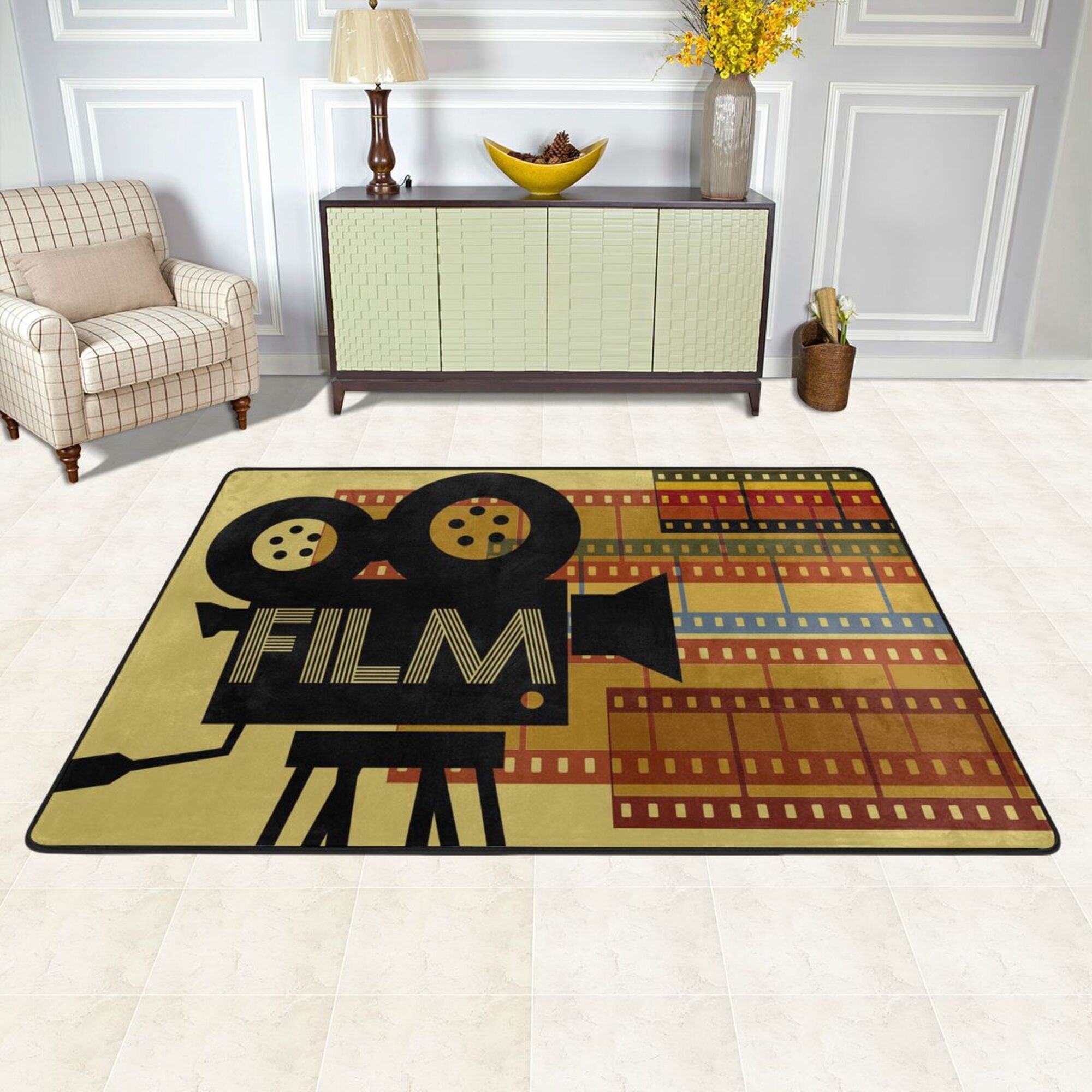 XMXY Movie Film Camera Area Rugs Doormat Outdoor Entrance , Facecloth ...