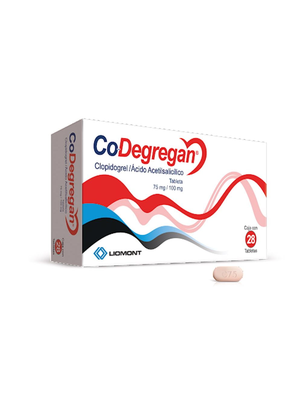Co-Degregan 75 mg /100 mg Con 28 Tabletas | Bodega Aurrera en línea