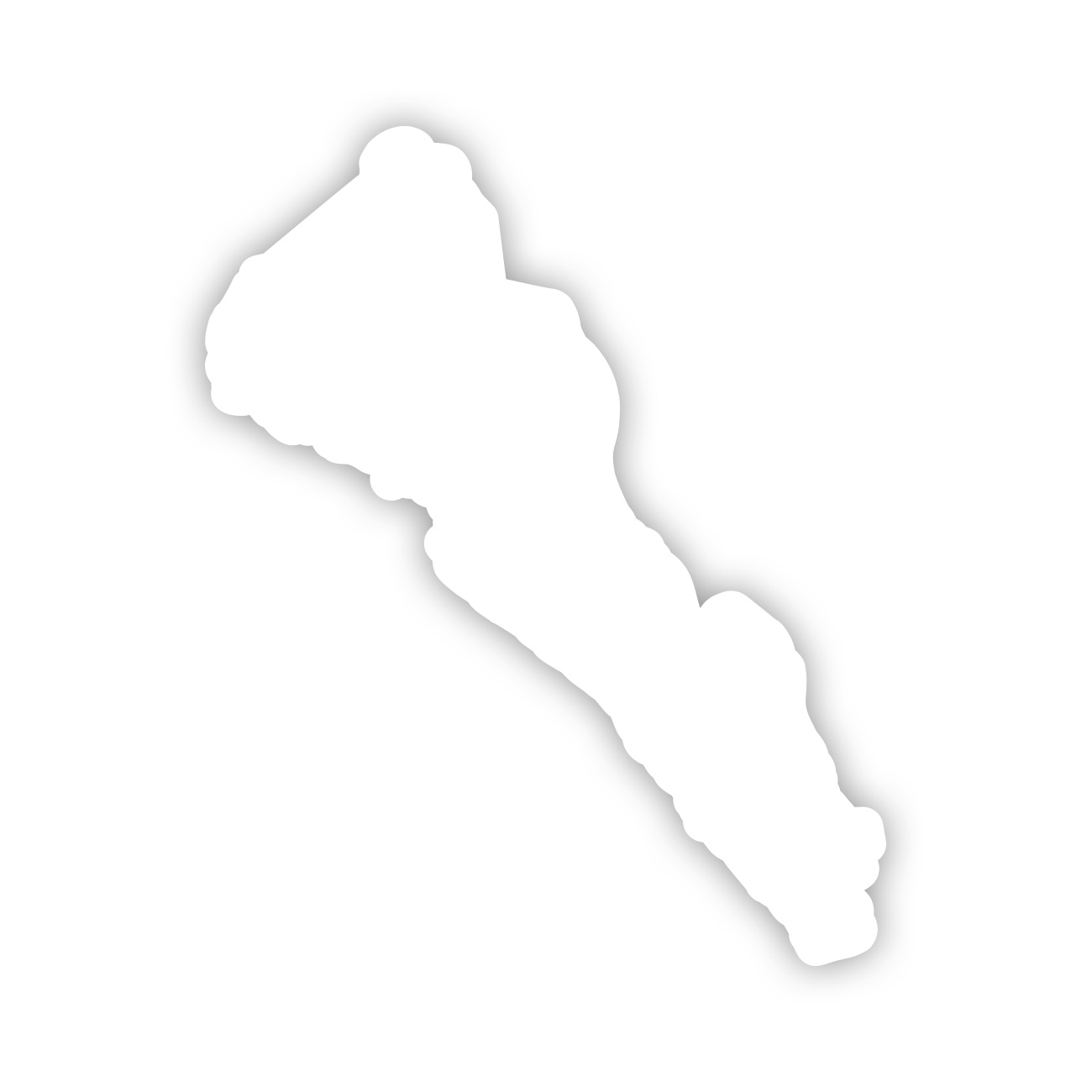 Sinaloa State Shaped Sticker Decal Die Cut - Self Adhesive Vinyl ...