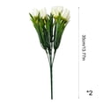 2PC Artificial Tulips Fake Flowers, 6-Fork Faux Plants Bouquet for ...