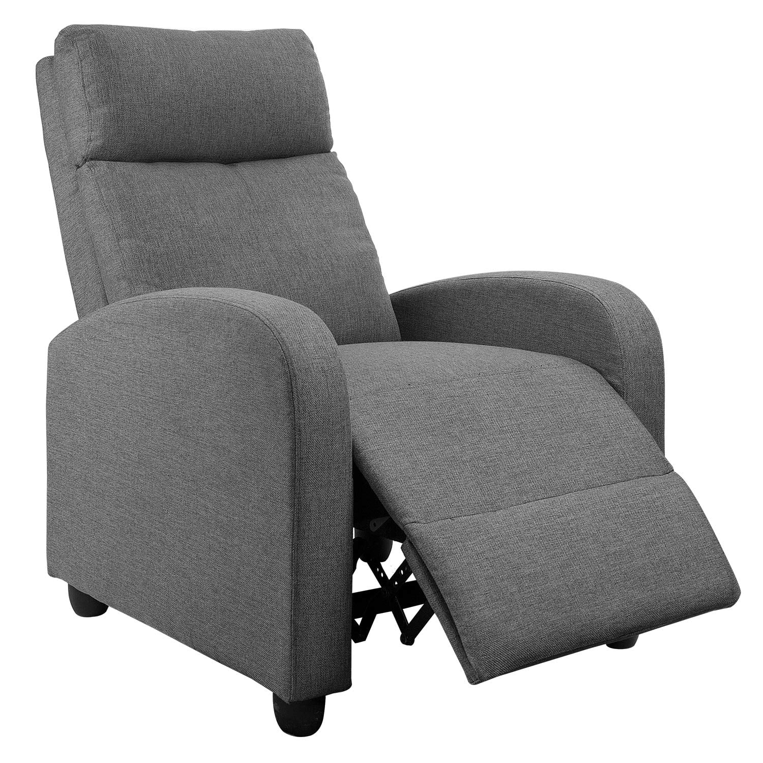 Lacoo Single Recliner, Thick Padded Push Back Recliner, Living Room ...