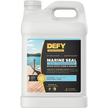 Defy Marine Seal Wood Dock Stain & Sealer, Cedar Tone, 2.5 Gal ...