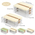 2-Layer Refrigerator Food Storage Container – 24x18cm for Luncheon Meat ...
