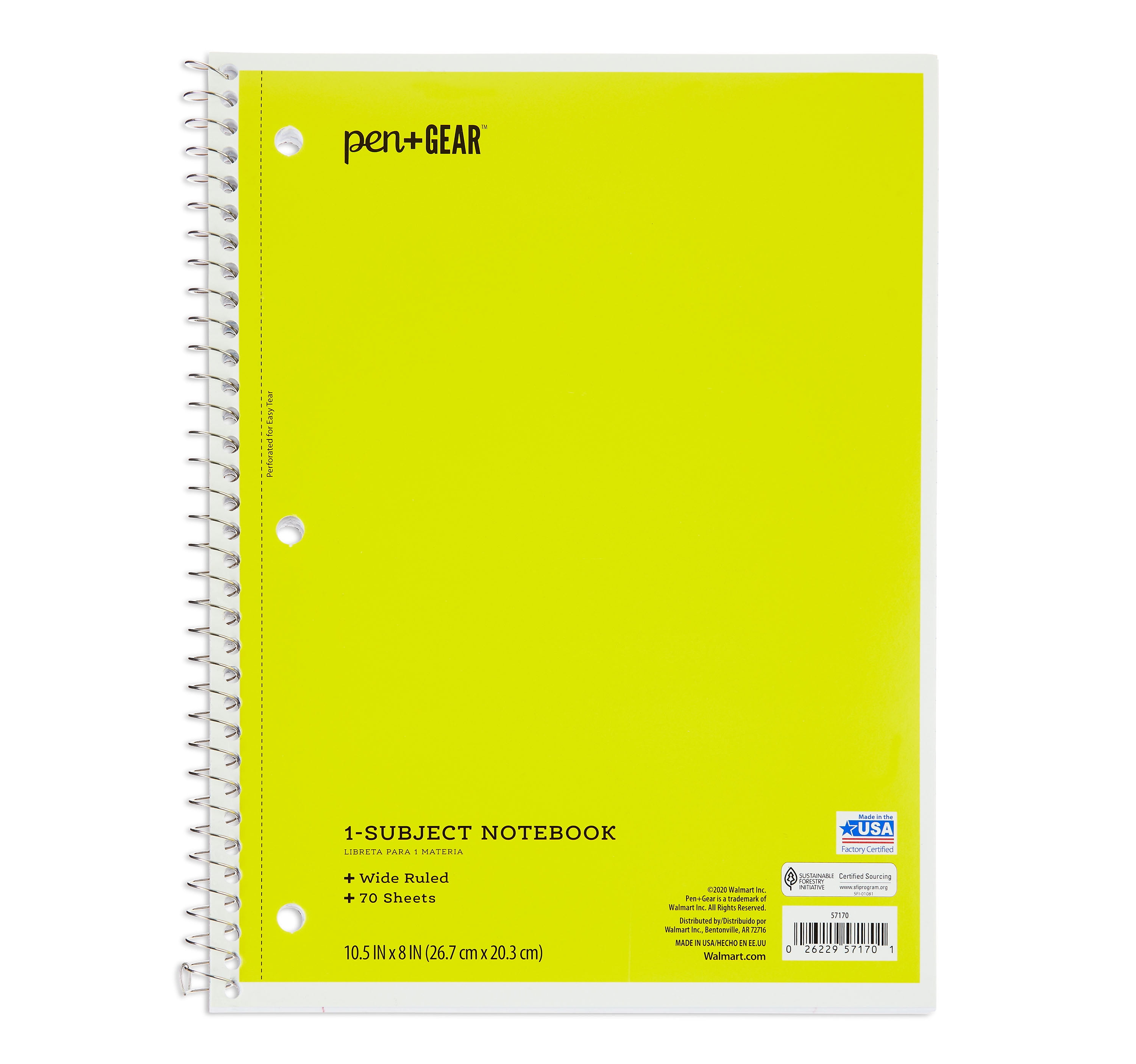 Pen Gear 1 Subject Notebook Wide Ruled 70 Sheets Walmart pen-gear-1-subject-notebook-wide-ruled-70-sheets-walmart