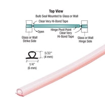 CRL Translucent Vinyl Bulb Seal 7/32" Gap - 95 in long - 5 Pack ...