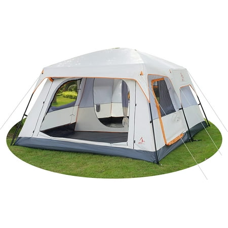 Extra Large Tent 10-12 Person(B),Family Cabin Tents,2 Rooms,Straight ...