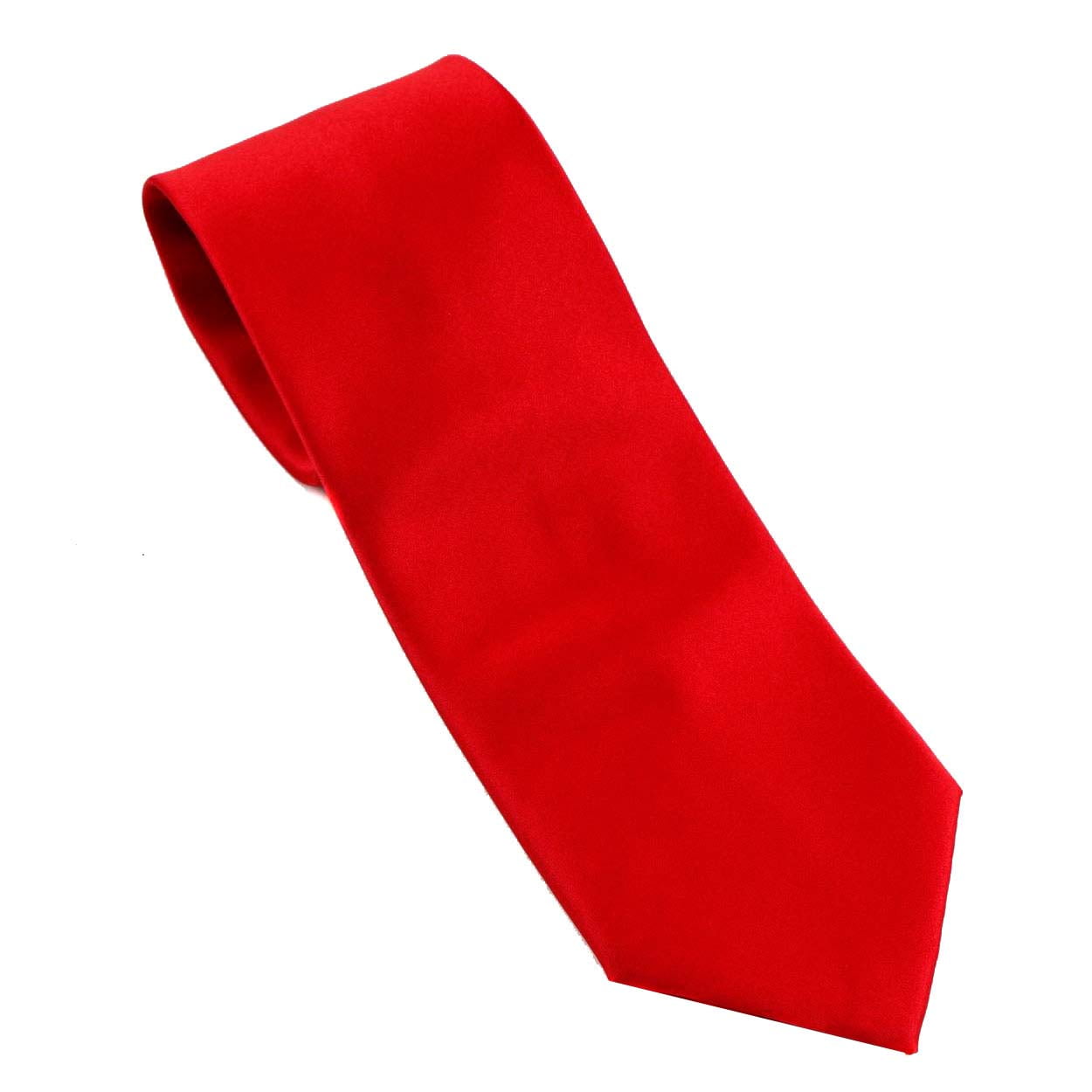 BuyYourTies - Mens Solid Neck Tie - Red - Walmart.com