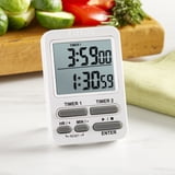 Taylor Dual Event Digital Timer with Clock White - Walmart.com