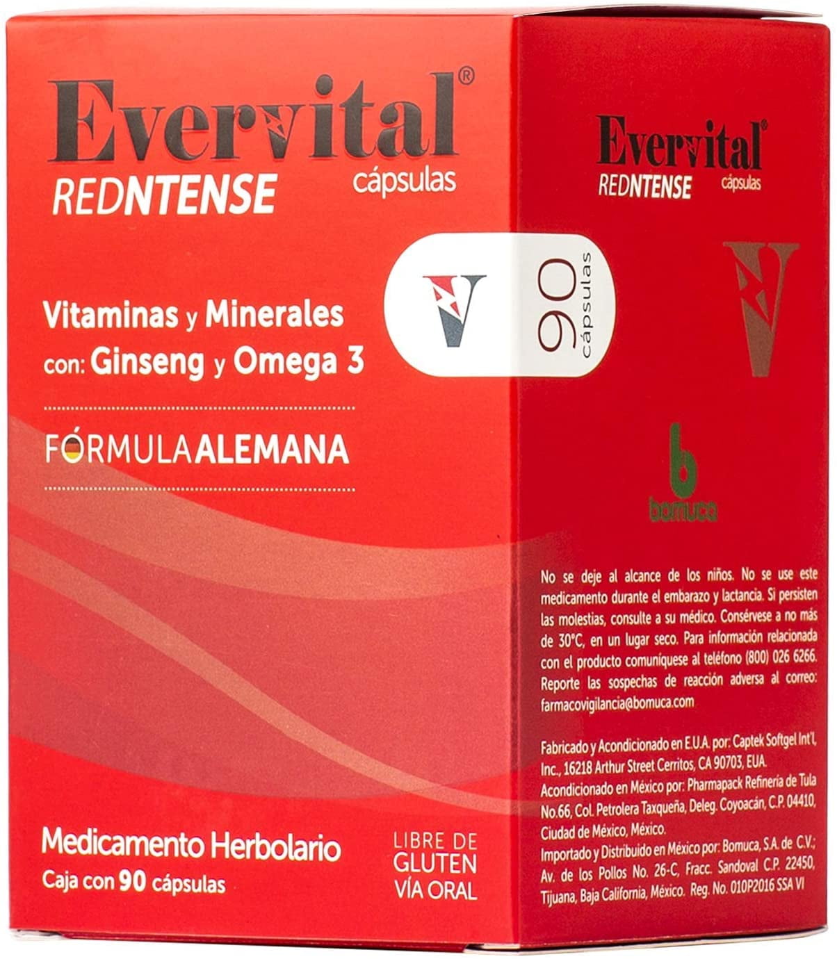 Vitaminas Evervital Red Intense Formula Alemana Evervital Redntense ...
