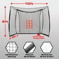 GoSports Baseball & Softball Portable Backstop Practice Net - 10 x 8 ft ...