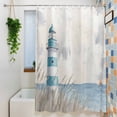 Summer Ocean Lighthouse Shower Curtains for Bathroom, Retro Nautical ...