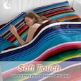 Colorful Mexican Stripe Orange California King Size Bed Set,Gradient ...
