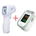 Medical Grade Fingertip Pulse Oximeter & Infrared Forehead Thermometer ...