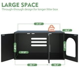 Amunrbrek Cat Litter Box Enclosure Furniture as End Side Table ...