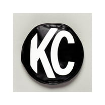 KC HiLiTES 6in. Round Soft Cover (Pair) - Black w/Yellow KC Logo ...