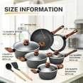 Induction Cookware Set, Non Stick Granite Pots and Pans Set for Stove ...