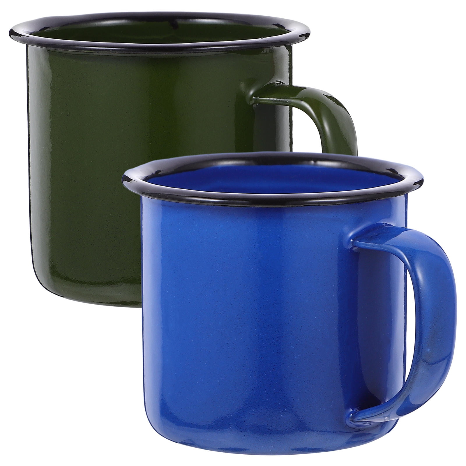 Click here for Healeep 2pcs Retro Enamel Cups Blue Milk Cups With... prices