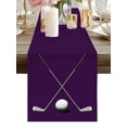 Burlap Table Runner 48 Inches Long, Golf Ball Club on Purple Background ...