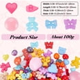 100G Plastic Buttons Mixed Shapes 1-Hole & 2-Hole Mixed Color 10~20x10 ...