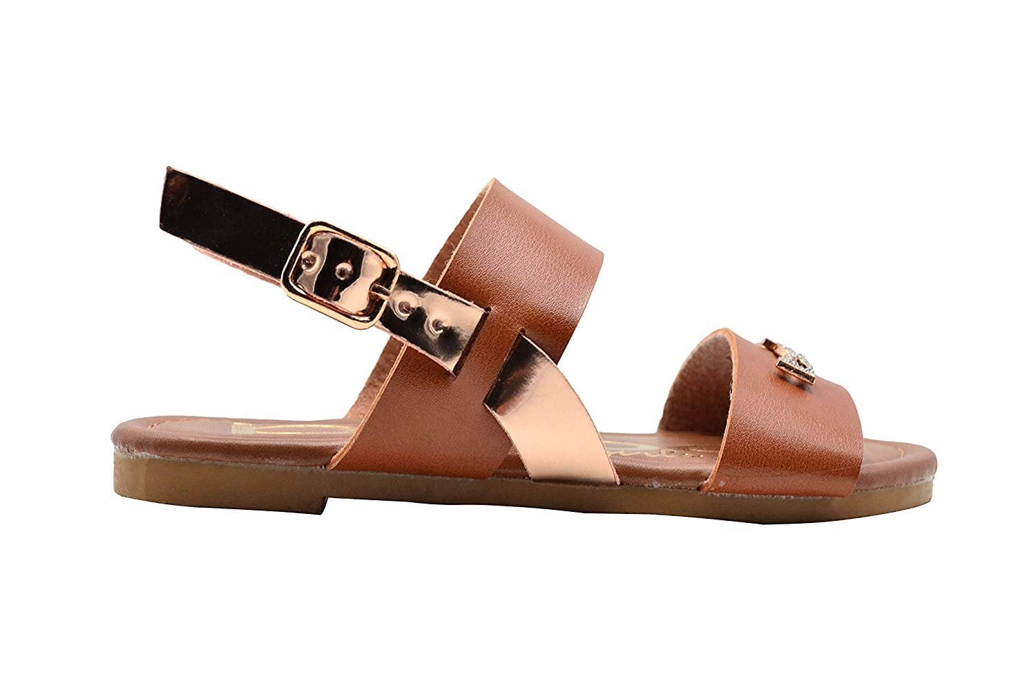 Bebe Girls Fashion Sandals 4 M US Big Kid Double Band Summer Slingback