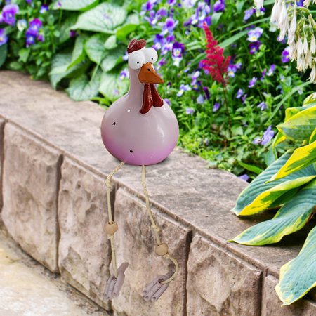 Clairlio Big-eyed Chicken Decor Statue Craft Handicraft Long Feet for ...