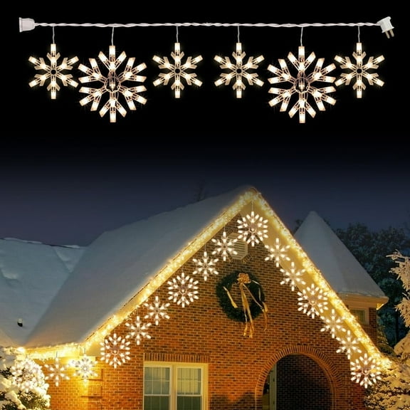 YUYAN-Icicle Lights Outdoor, 10 Ft Meteor Shower Lights with 10 Ice ...