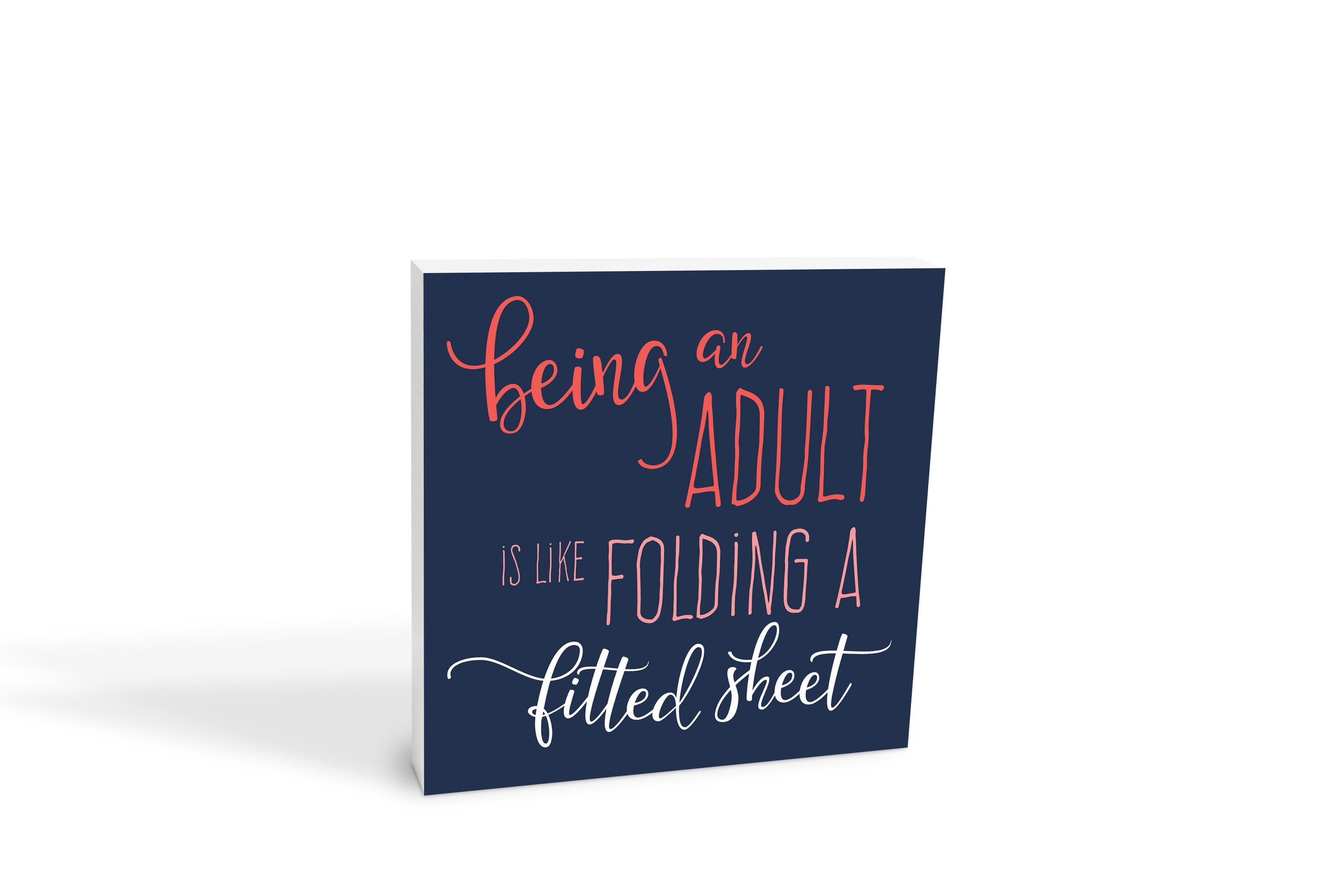 Being Adult Fold Fitted Sheet Slate Grey 10 x 10 Wood Tabletop Sign ...