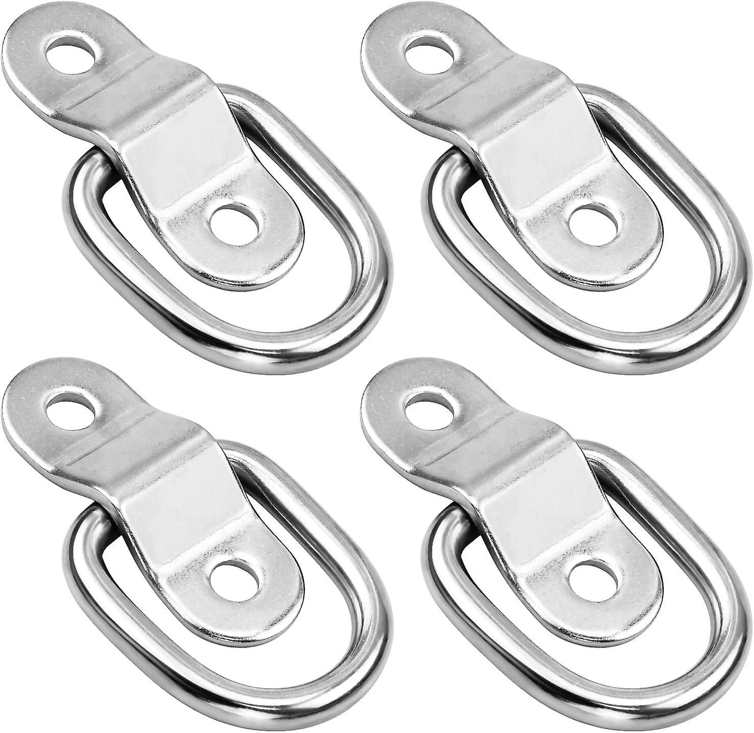 4 Pack D-ring Anchor Tie Downs Lashing Rings Tie Down Anchors For Trailer, Stainless Steel D ...