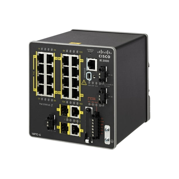 Cisco Industrial Ethernet 2000 Series Switch Managed 16 X 10 100