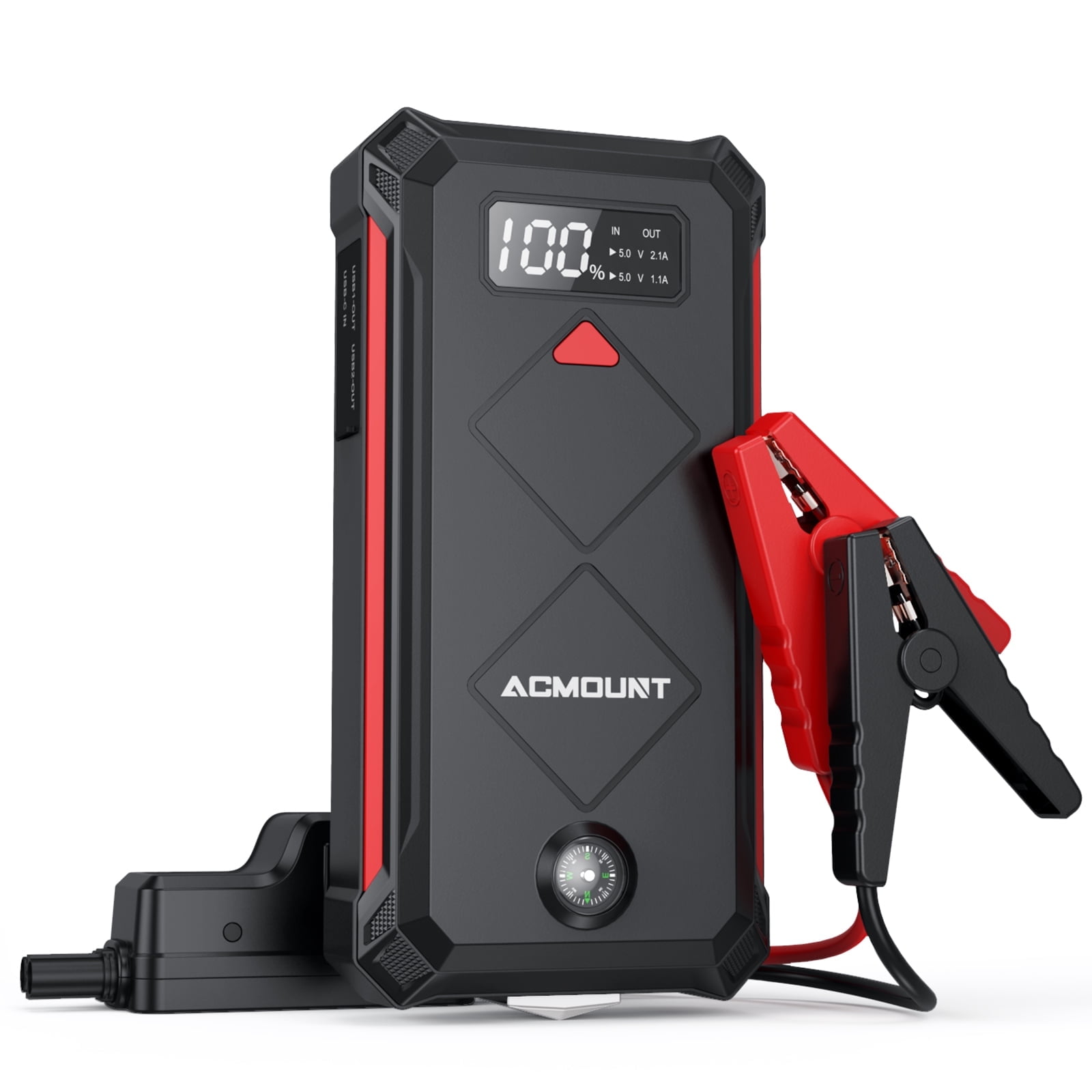 Car Jump Starter, Acmount 2000A 12V Portable Battery Jump Starter Box ...