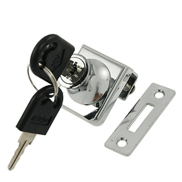 Office Home Metal Cabinet Lock and Key 3/8" Hinged Glass Door - Walmart ...