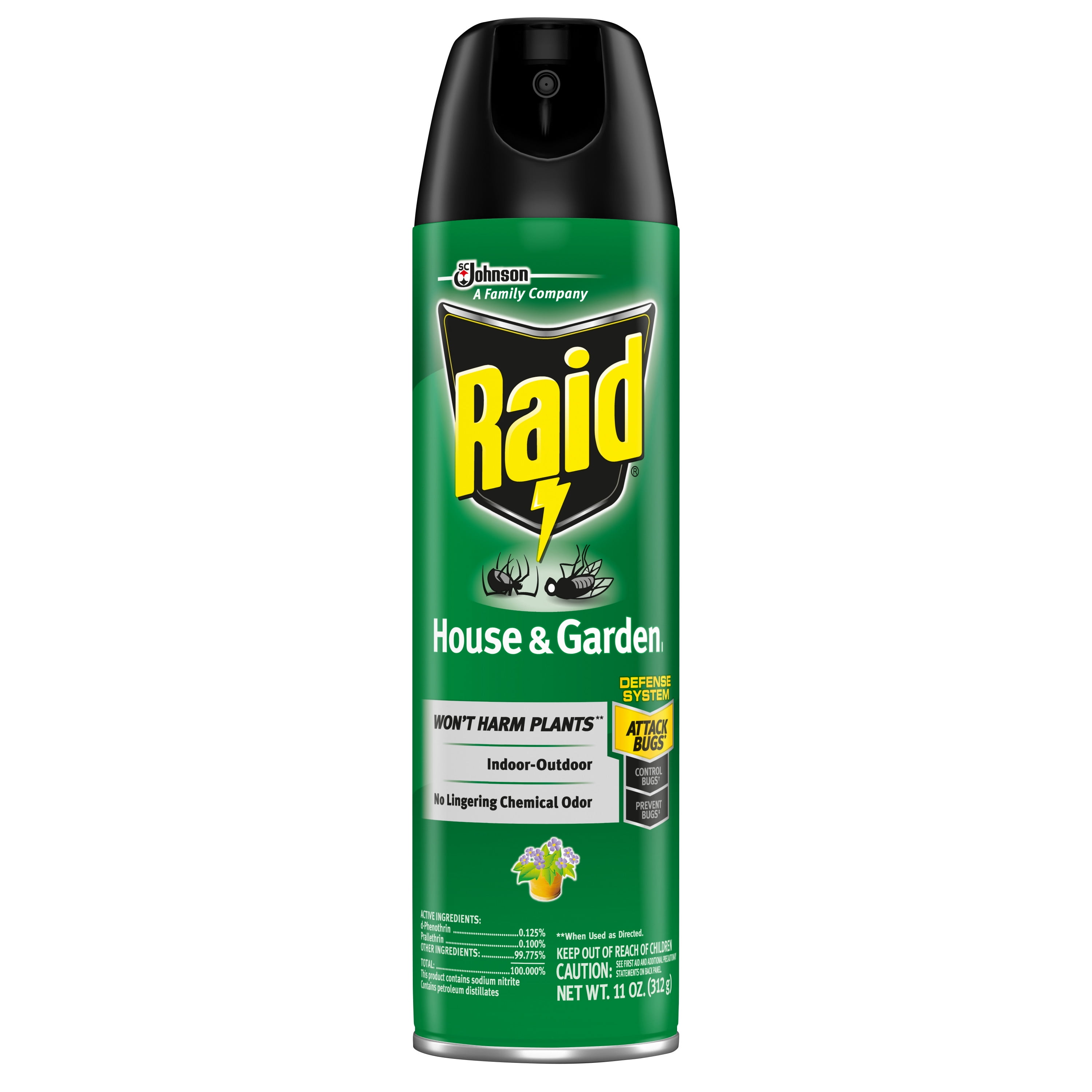 Raid House & Garden Aerosol, 11 OZ, Pack of 3 - Bug Killer, Pesticide ...