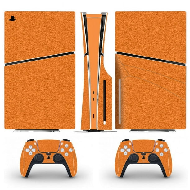 Playstation 5 Slim Ps5 Slim Orange Skin Decal And Controller Stickers ...