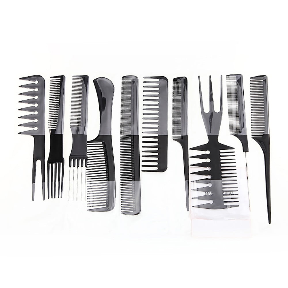 Tuscom 10pcs Set Professional Hair Brush Comb Salon Barber Anti Static