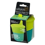 GoSili Siliskin Soft Spout Sippy Cup, 100% Silicone, Teal/Lime ...