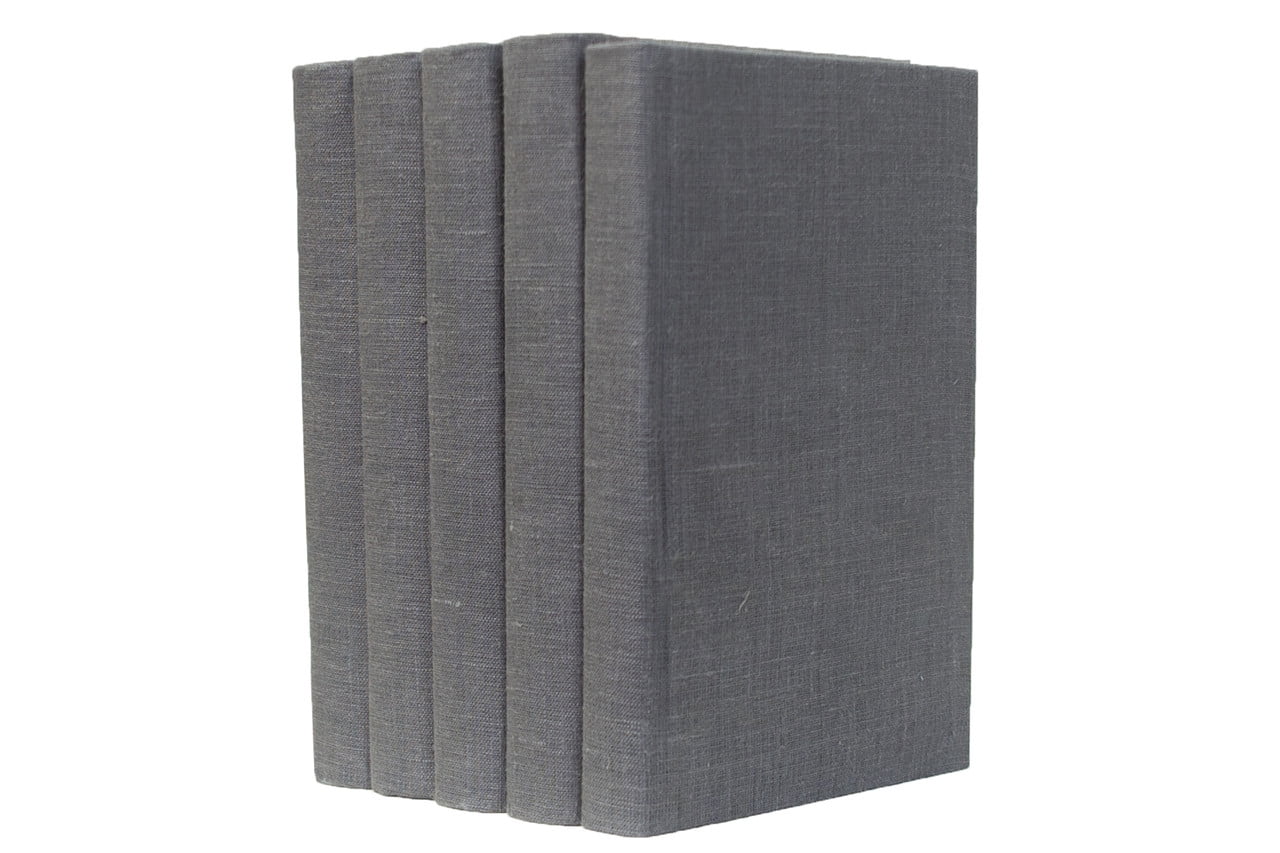Pen & Willow Dark Grey Linen-Wrapped Decorative Books - Real shelf ...