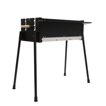 Portable Stainless Steel Outdoor, BBQ Grill 360° Rotating Charcoal ...